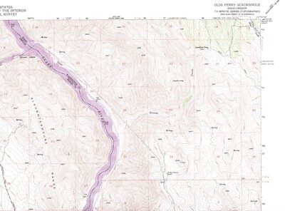 Olds Ferry Quadrangle Idaho-Oregon 1974 USGS Topo Map 7.5 Minute ...