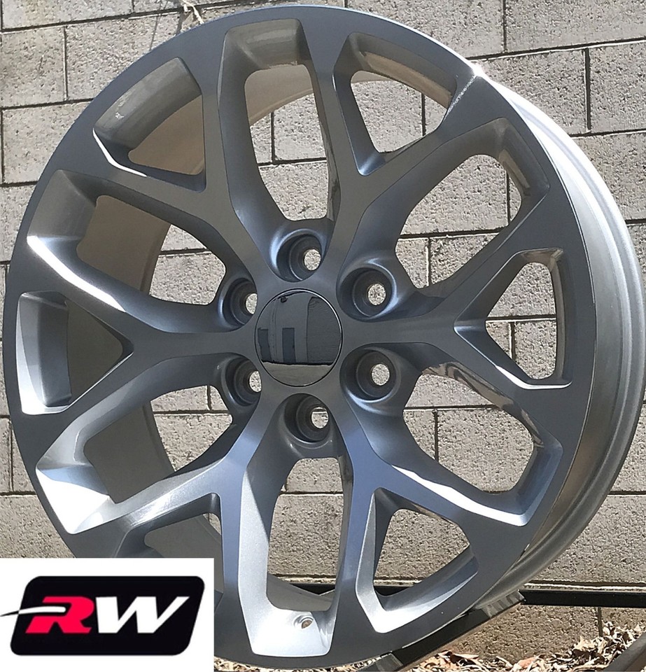 20 x9" inch Chevy Suburban OE Replica Snowflake Wheels Silver Machined ...