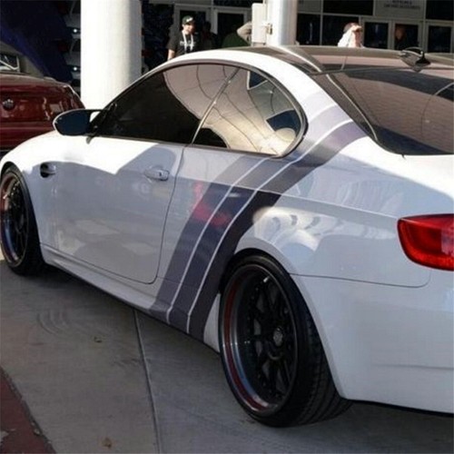 Vinyl Wrap Racing Graphics Decals Car Side Stripes Stickers For BMW ...