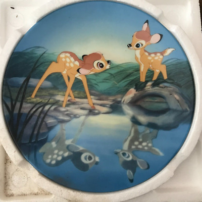DISNEY BAMBI " BASHFUL BAMBI " PLATE KNOWLES BRADFORD w/ COA | eBay