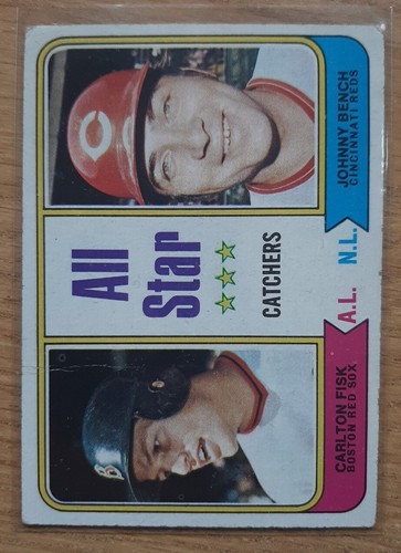 1974 TOPPS CARLTON FISK JOHNNY BENCH ALL-STAR #331 RED SOX REDS | eBay