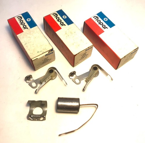 1957-71 Chrys Dodge Ply NIB Dual Point Sets CH-8V + CH-108 Condenser ...
