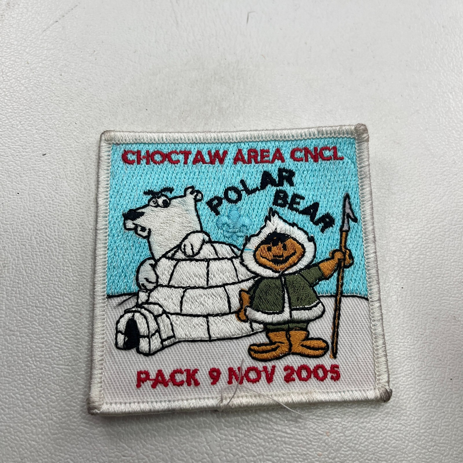 2005 Pack 9 BOY SCOUTS CHOCTAW AREA COUNCIL Polar Bear Igloo Patch K045 | eBay