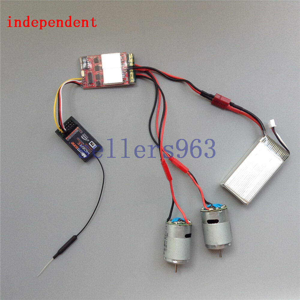 20Ax2 Brushed ESC Dual two-way Speed Controller RC Boat tanks 380 550 ...