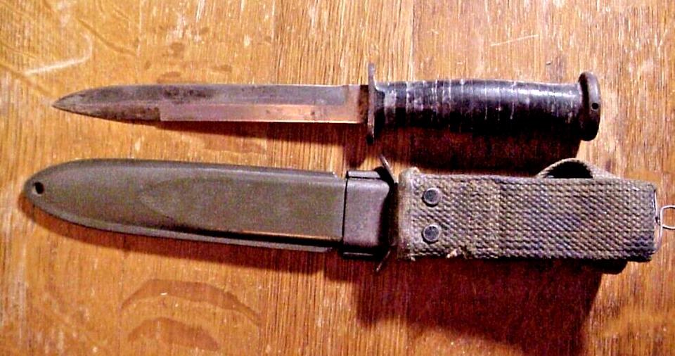 WWII US M3 TRENCH KNIFE DAGGER Marked DIX in U.S.M8 Scabbard | eBay