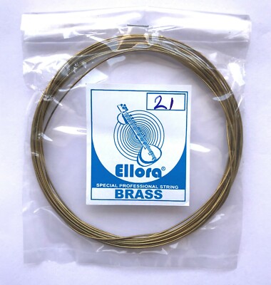 Brass String Coil Gauge 21, 0.775 mm, 0.030 inch For Sitar Veena ...