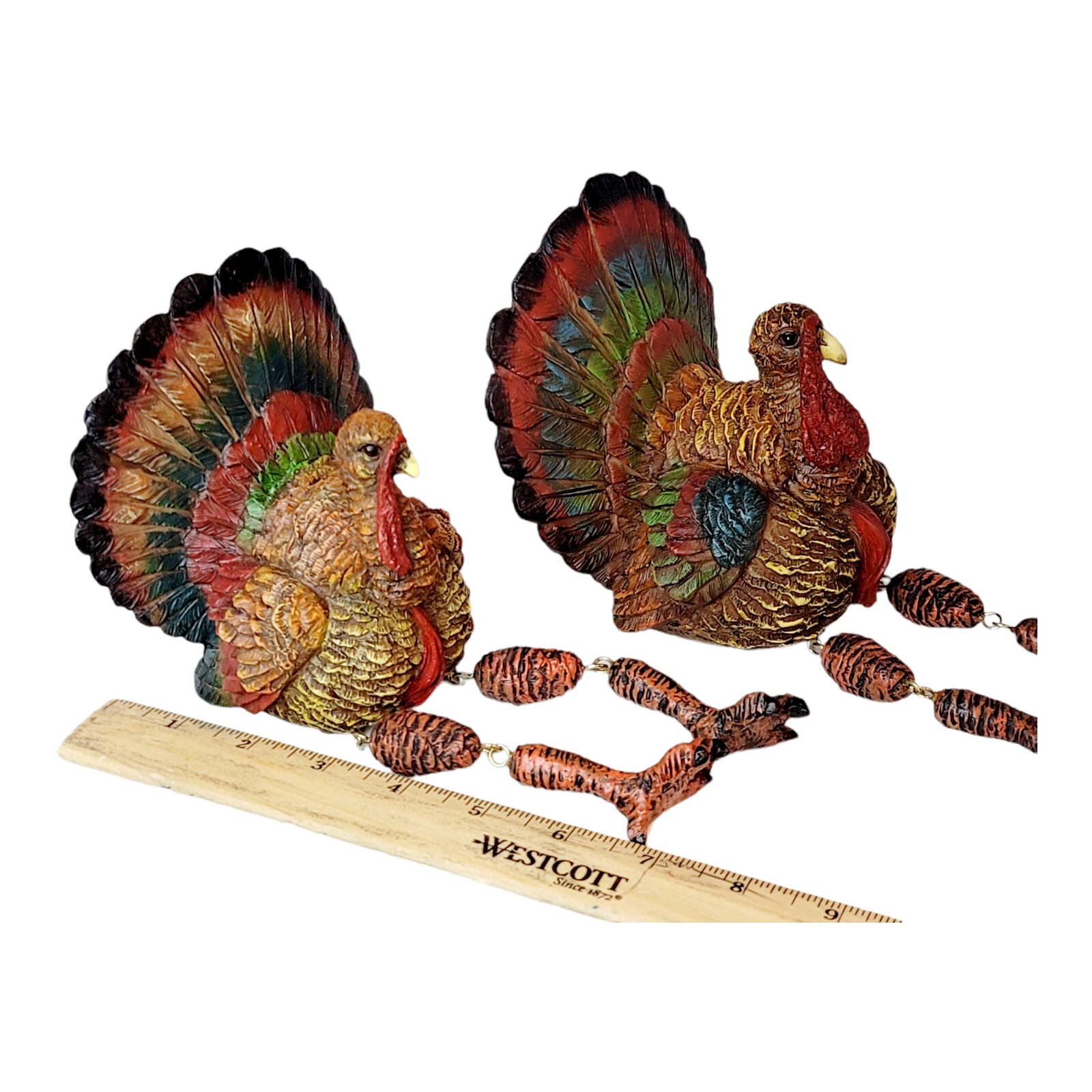 Set of 2 Turkey Thanksgiving Shelf Sitter Window Sill Decoration Door ...