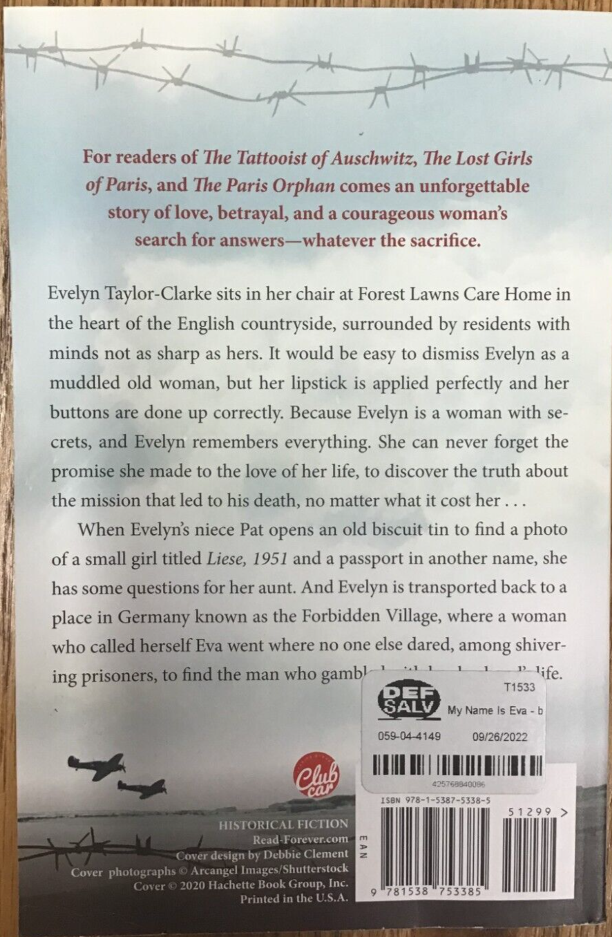 My Name Is Eva by Suzanne Goldring (2020, Trade Paperback) for sale ...