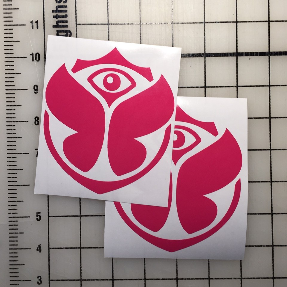 Tomorrowworld Tomorrowland Logo 4" Wide Pink Vinyl Decal Sticker Set ...