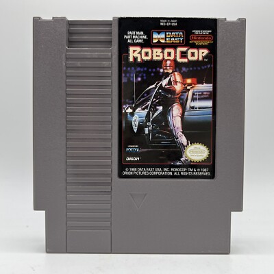 Nintendo NES RoboCop Authentic Tested & Working Data East 1988 ...