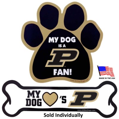 All Star Dogs Purdue Boilermakers Car Magnets - Bone | eBay