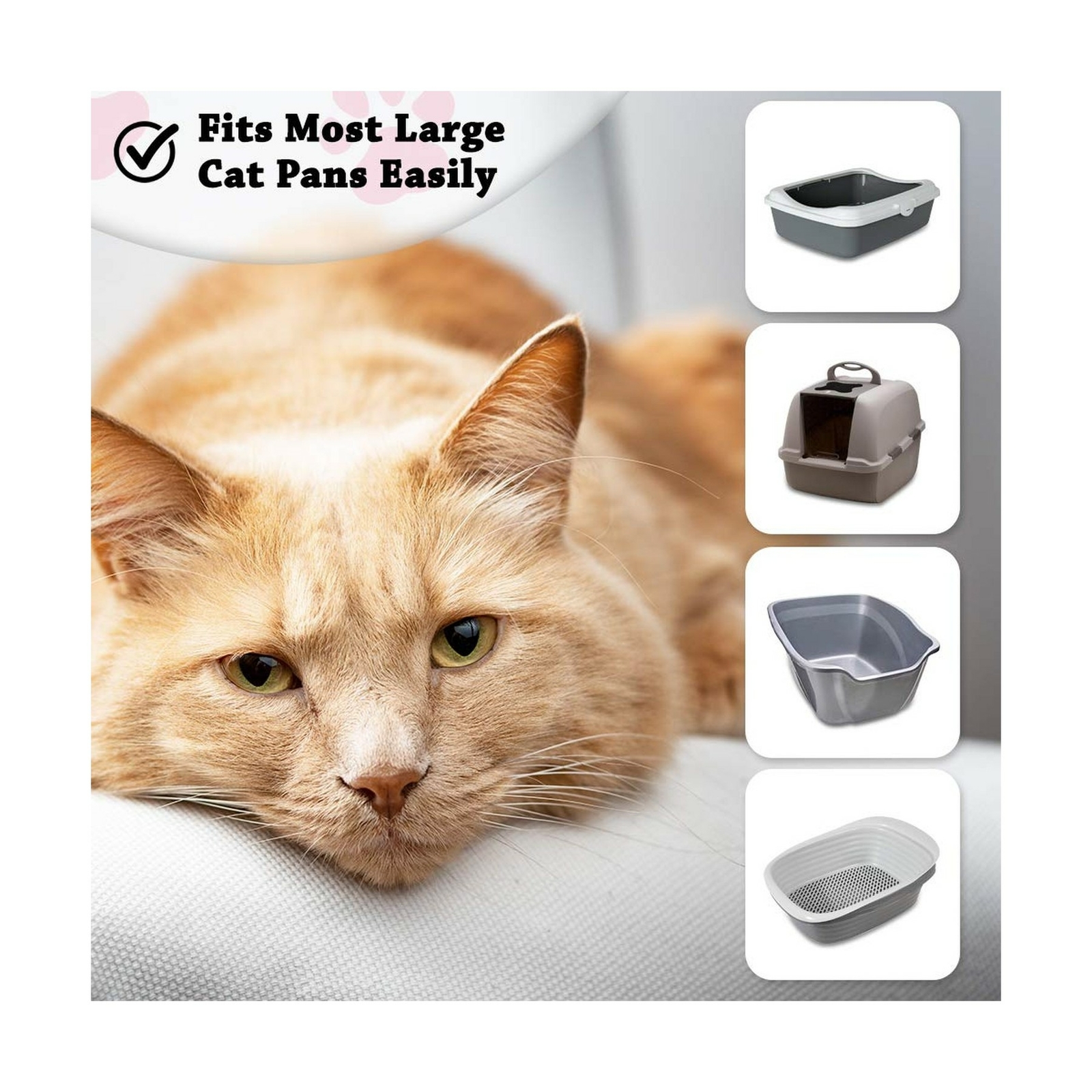 Alfapet Cat Pan Litter Box Liners Disposable Elastic Extra-Giant Size ...
