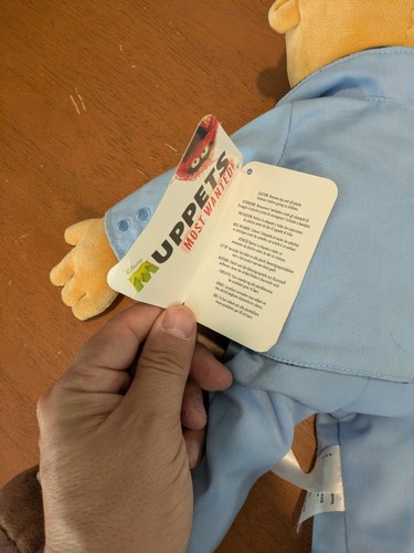 NWT! Muppets Walter Plush Bean Bag Doll Blue Suit Disney Authentic 18 ...