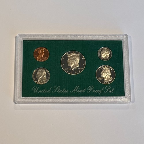 1998 U.S. Mint Proof Set Kennedy Half Dollar Five Different Coins ...