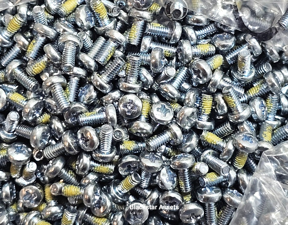 Qty 1000 Screw, M4 X 10mm length, SEMS, Pan Head, Zinc Plated, with ...