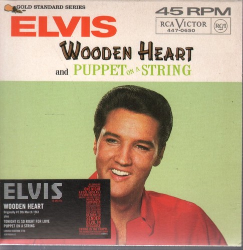 Elvis Presley Wooden Heart CD Europe Rca 2005 in numbered card sleeve b ...