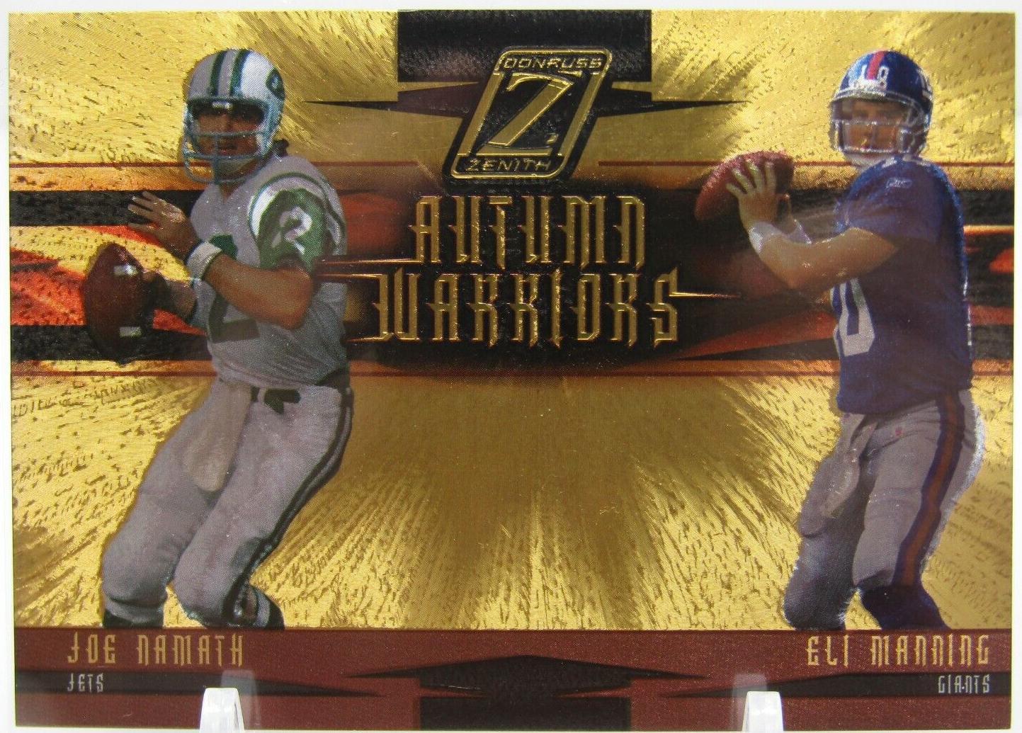 2005 Donruss Zenith - Autumn Warriors Eli Manning, Joe Namath #AW-11 ...