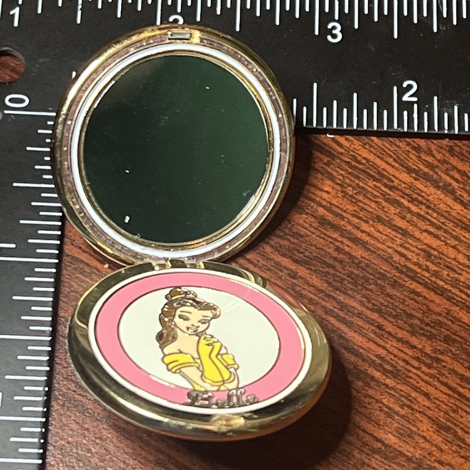 Disney Belle Sparkle Compact Series Hinged Pin Beauty Beast Mirror ...