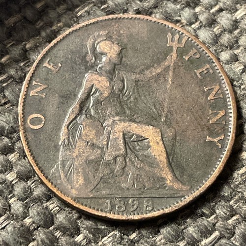 1898 UK Great Britain British Penny, Queen Victoria | eBay
