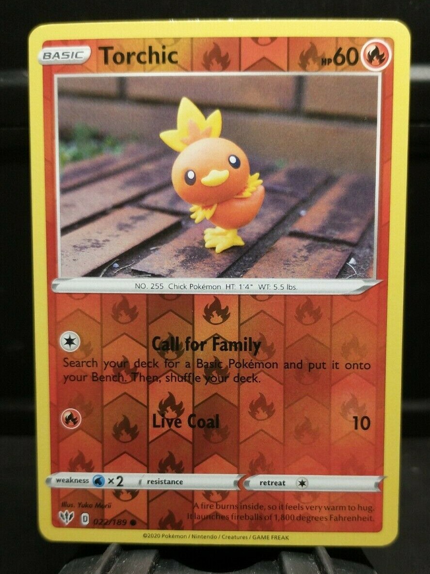 Torchic 022/189 NM Reverse Holo Darkness Ablaze Near Mint Foil Pokemon ...