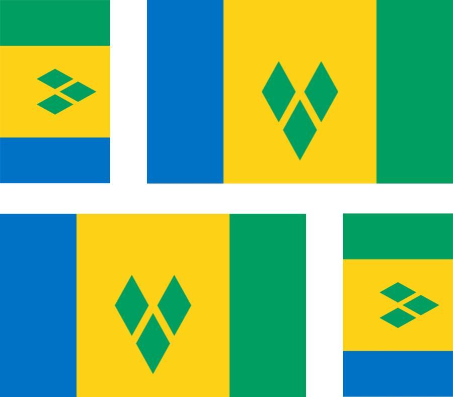 4 X Sticker Car Motorbike Flag Saint Vincent And Grenadines | eBay