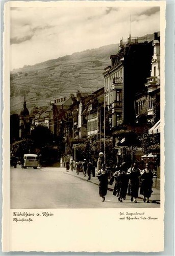 39728321 - 6220 Ruedesheim sign. Ingenbrand Rheinstrasse Tracht Omnibus ...