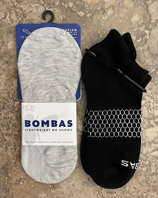 Women’s Size Medium Bombas Socks Lightweight Gray And Heavier Cushioned ...