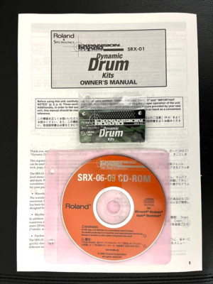 Roland SRX-01 Dynamic Drum Kits CD-ROM: SRX-06-09 CD-ROM Owner's Manual ...