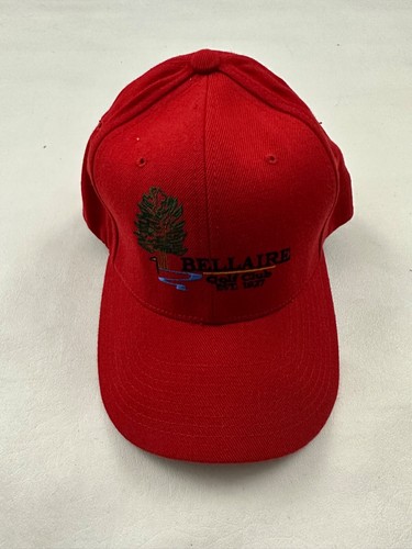 Bellaire Golf Club Logo Red Adjustable Baseball Cap Hat One Size | eBay