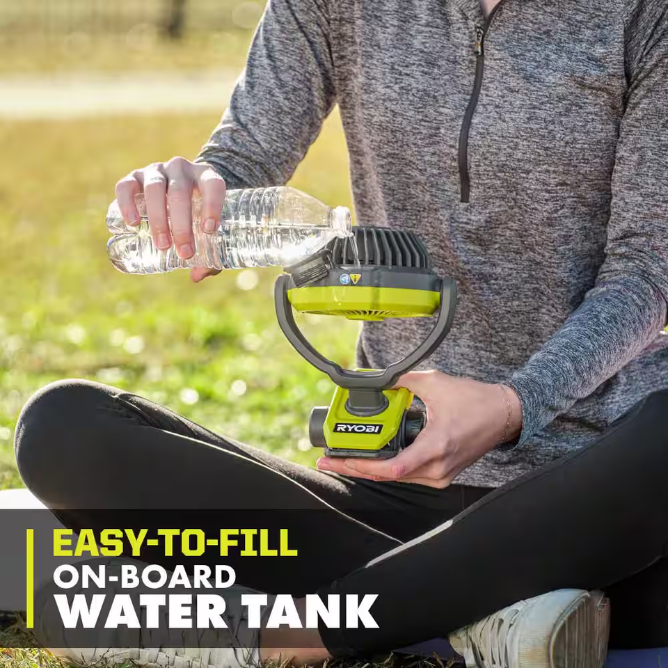 USB Lithium Cordless Misting Clamp Fan Kit with USB Lithium 2Ah Battery ...