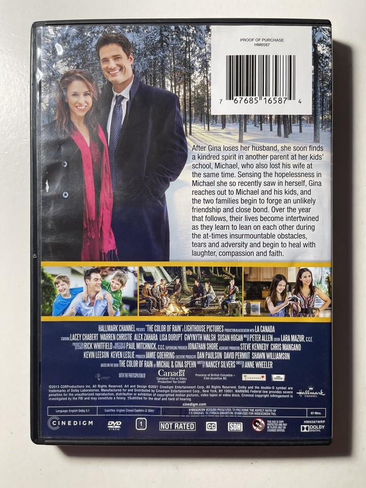 The Color of Rain DVD LIKE NEW RARE OOP Hallmark Lacey Chabert Warren ...