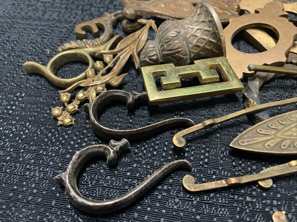 Lot Vintage Antique Assorted Lamp Chandelier Light Hardware Parts ...