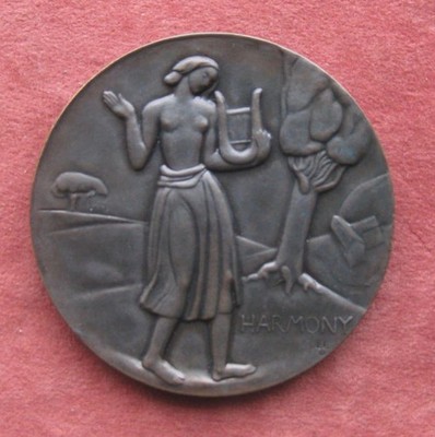 Society of Medalists #40 Bronze Medal - Harmony, artist Leo Friedlander ...
