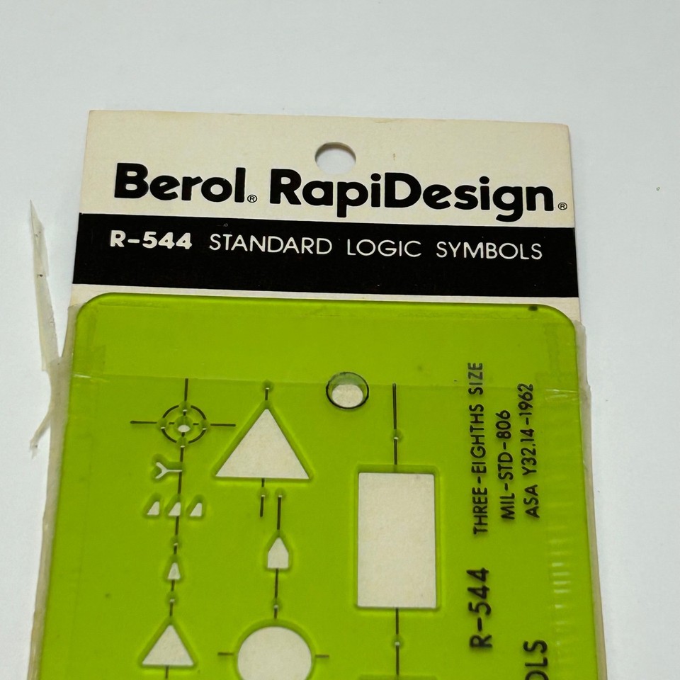 Berol Rapidesign Template Standard Logic Symbols 3/8 Size R-544 ...