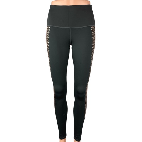 Puma Everyday Graphic Black Metallic Bronze Workout Training Leggings ...