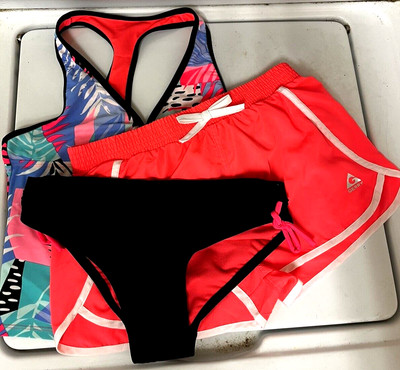 New GIRLS GERRY TROPICAL Tankini Bikini Swimsuit With Swim Shorts 14 3 ...