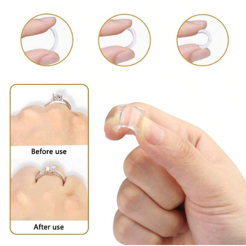 Invisible Ring Size Reducer Resizer Adjuster Clip Guard Silicone 8-24 ...