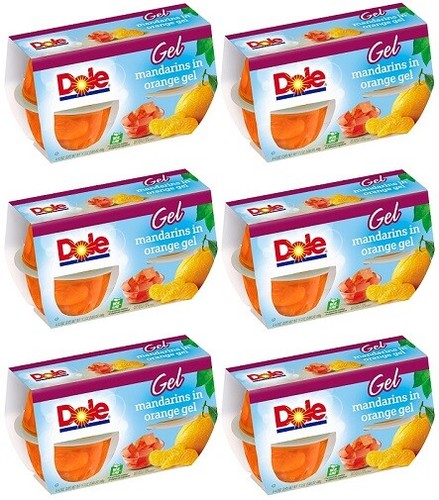 Dole Gel Mandarins Fruit Cups 6, 4 Pack Box (24 Cups) | eBay