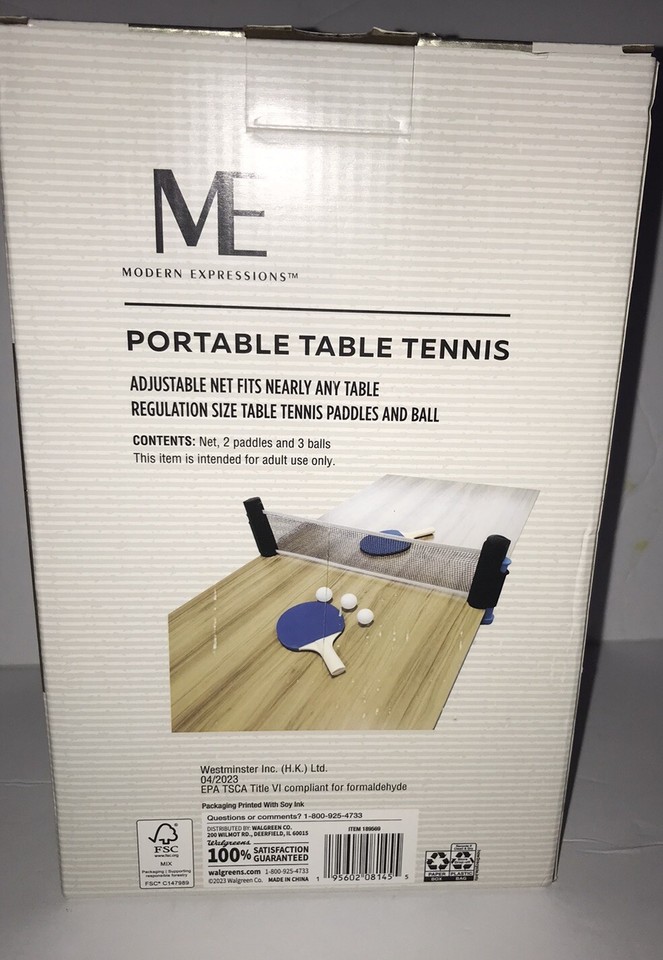 Modern Expressions, Portable Table Tennis Set, Ping pong Retractable ...