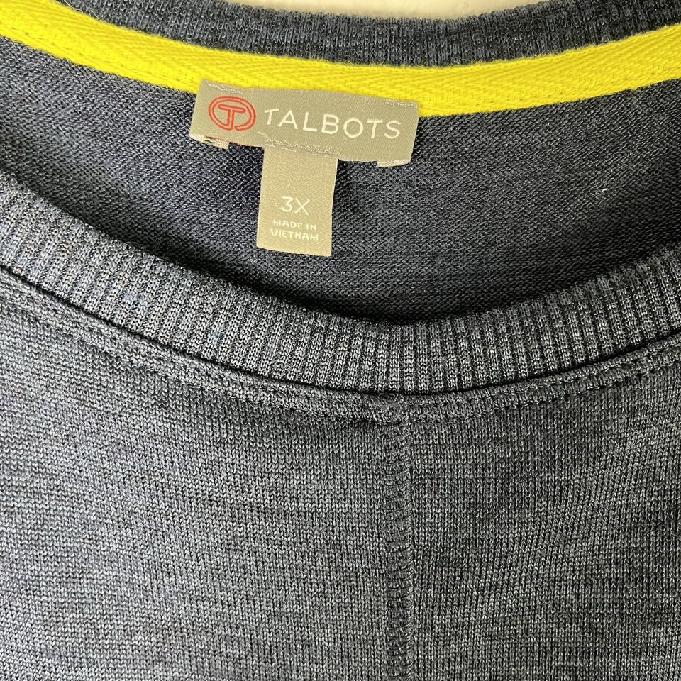 Talbots T By Talbots Navy Blue Midi Dress Travel Plus 3X 213 | eBay