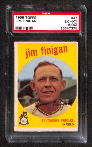 1959 TOPPS #47 JIM FINIGAN PSA 6OC 20547375 | eBay