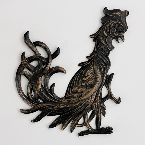 Syroco Rooster Brass Bronze Tone Wall Hanging Décor Vintage 1965 USA | eBay