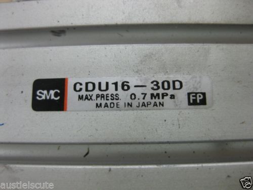 SMC CDU16-30D Guided Pneumatic Cylinder Air Quick Connects Stainless ...