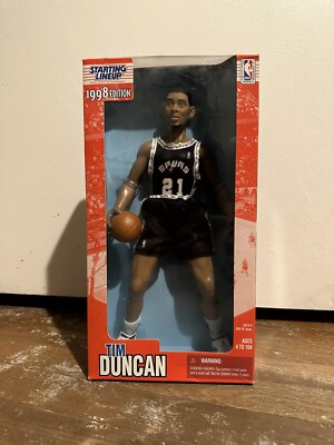 1998 Tim Duncan 12" Starting Lineup Doll Figure San Antonio Spurs NBA ...
