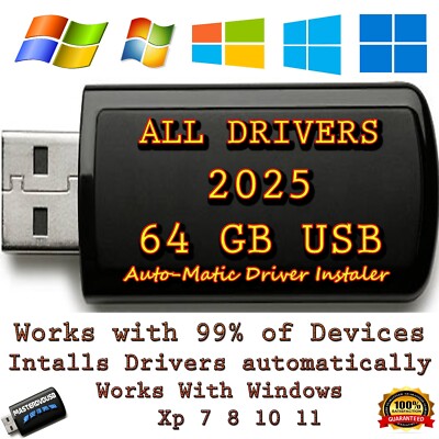 ALL DRIVERS 2025 64GB USB Auto-Matic Driver Installer Every Tech Should ...