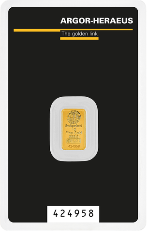 1g 24k Gold Bar – Argor-Heraeus Suisse – 99.99% Pure – Sealed Assay Card | eBay