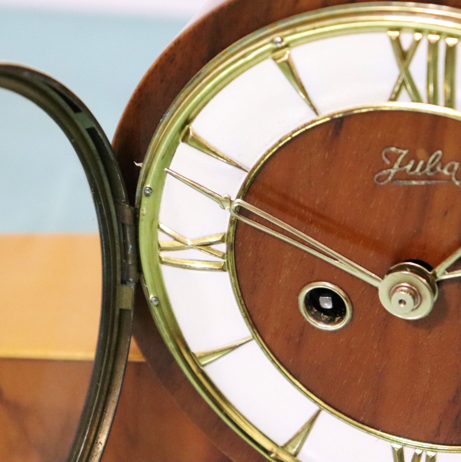 JUBA SCHATZ Mantel Top! Clock RARE Vintage 3 Bar Chime 1950s High Gloss ...