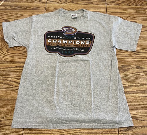 Arizona Diamondbacks VTG Rap T-Shirt 1999 Division Champs Gray Snake “D ...