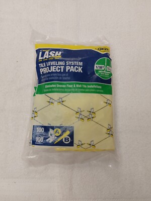1 Bag Lash Tile Leveling System 100 Clips & 100 Wedges 1/16” Grout ...