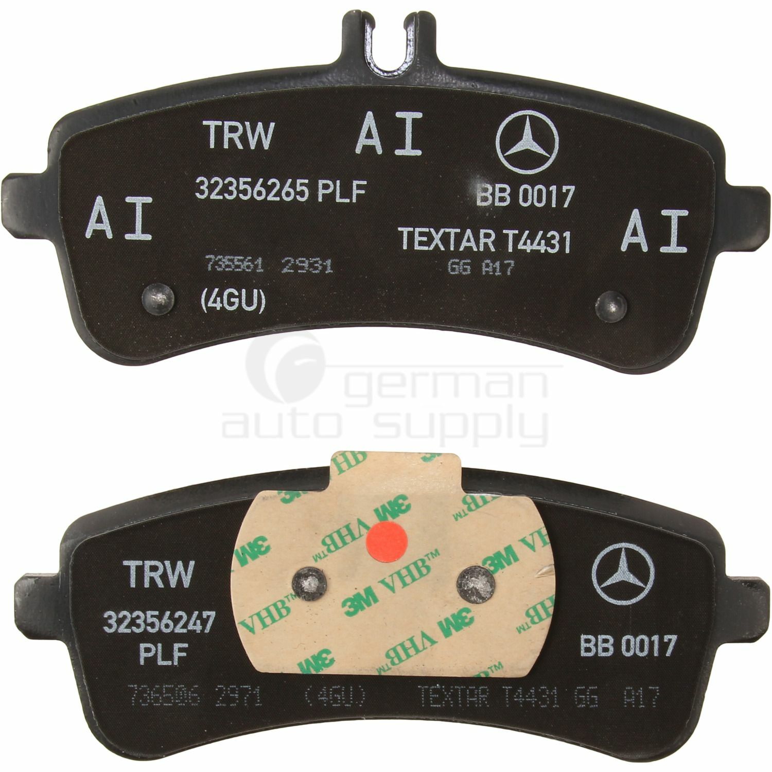 Genuine Disc Brake Pad Set Rear 0004203700 for Mercedes MB | eBay
